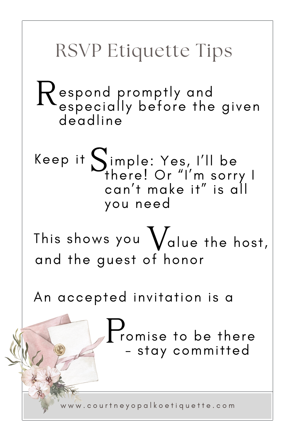 RSVP! What it means and why you MUST always reply! — Courtney Opalko ...