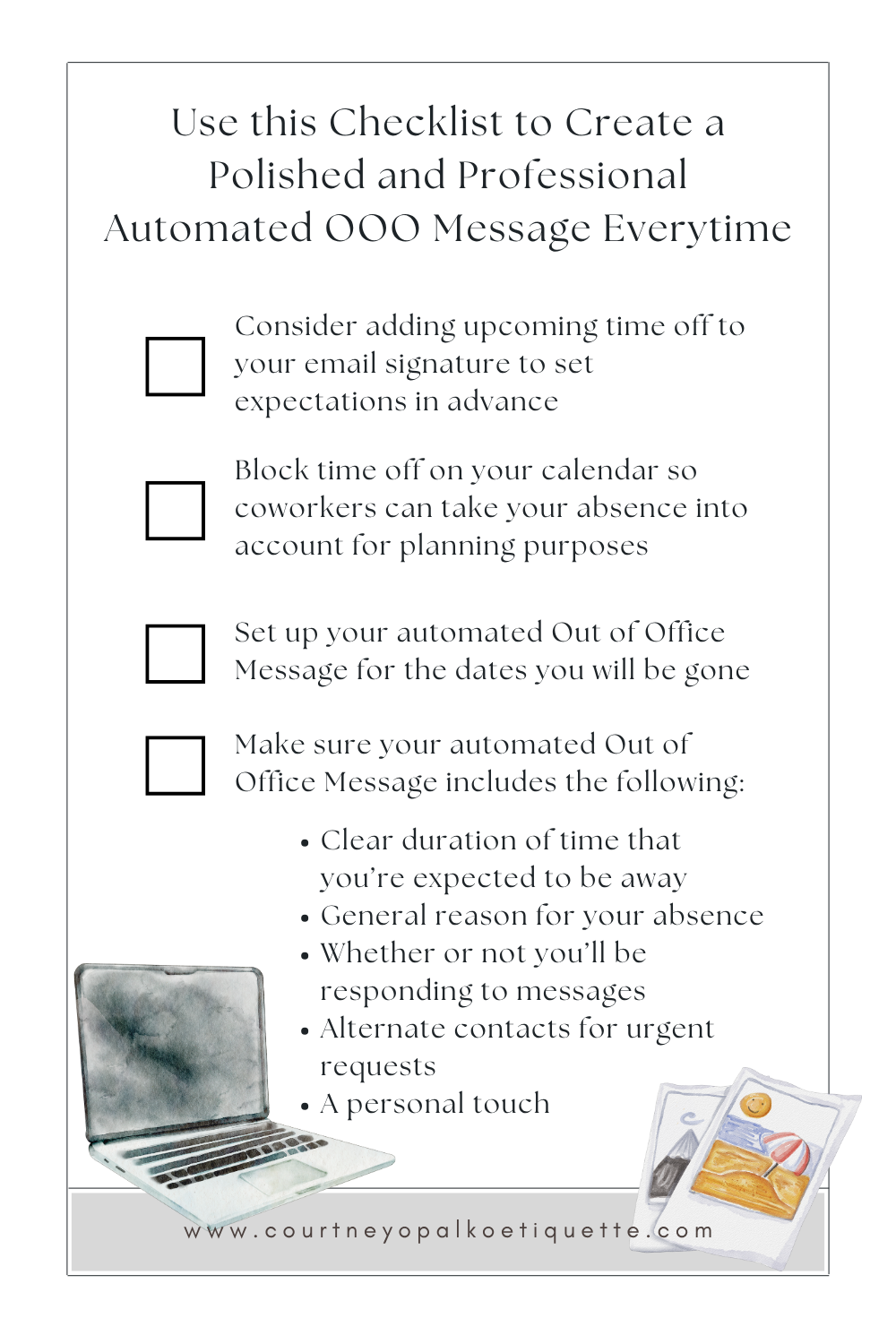 OOO! Out of Office Etiquette for the Modern Professional — Courtney ...