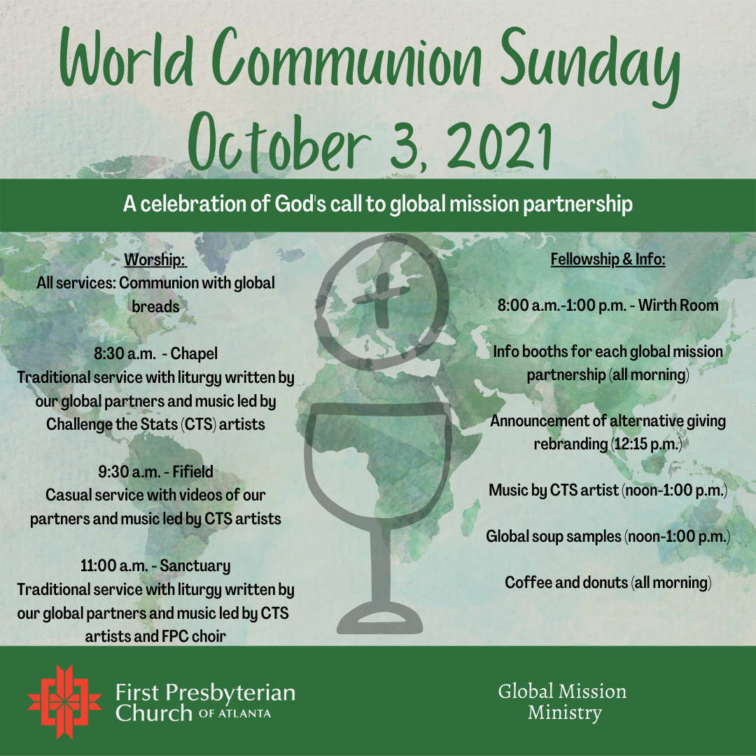 World Communion Sunday — First Presbyterian Church of Atlanta