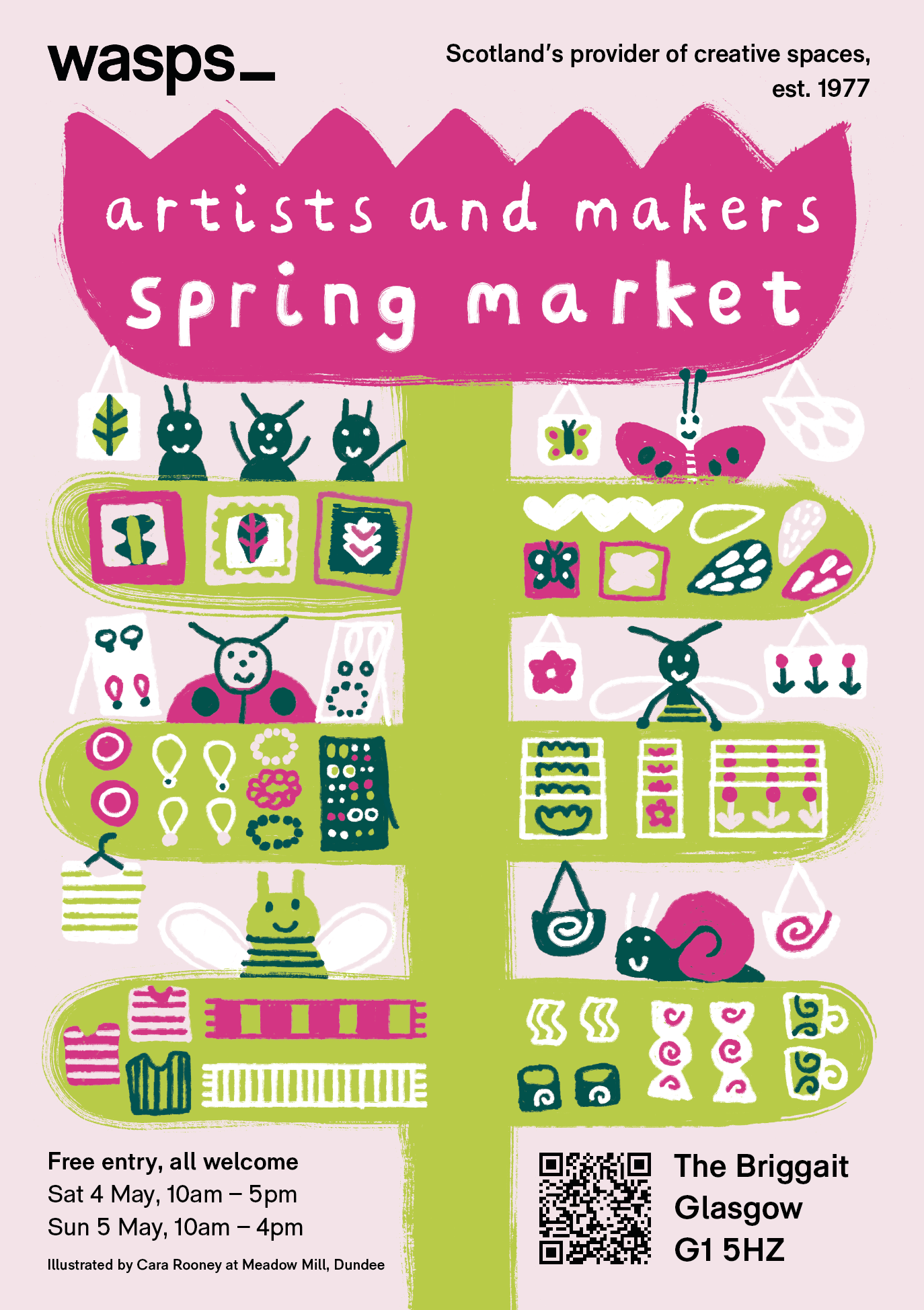 Wasps - Spring Poster — Cara Rooney