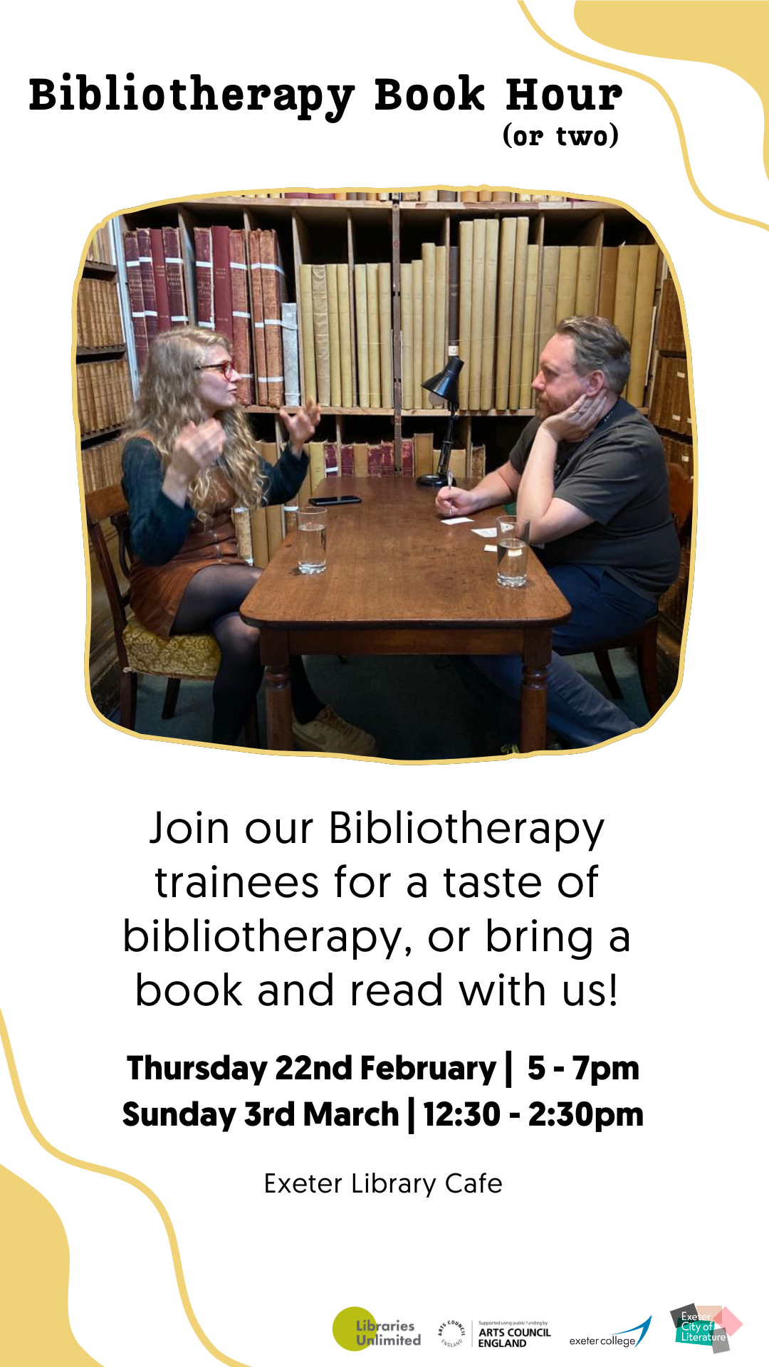 Bibliotherapy in the Community Exeter — Exeter City of Literature