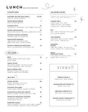 Menu — Paradiso