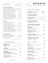 Menu — Paradiso