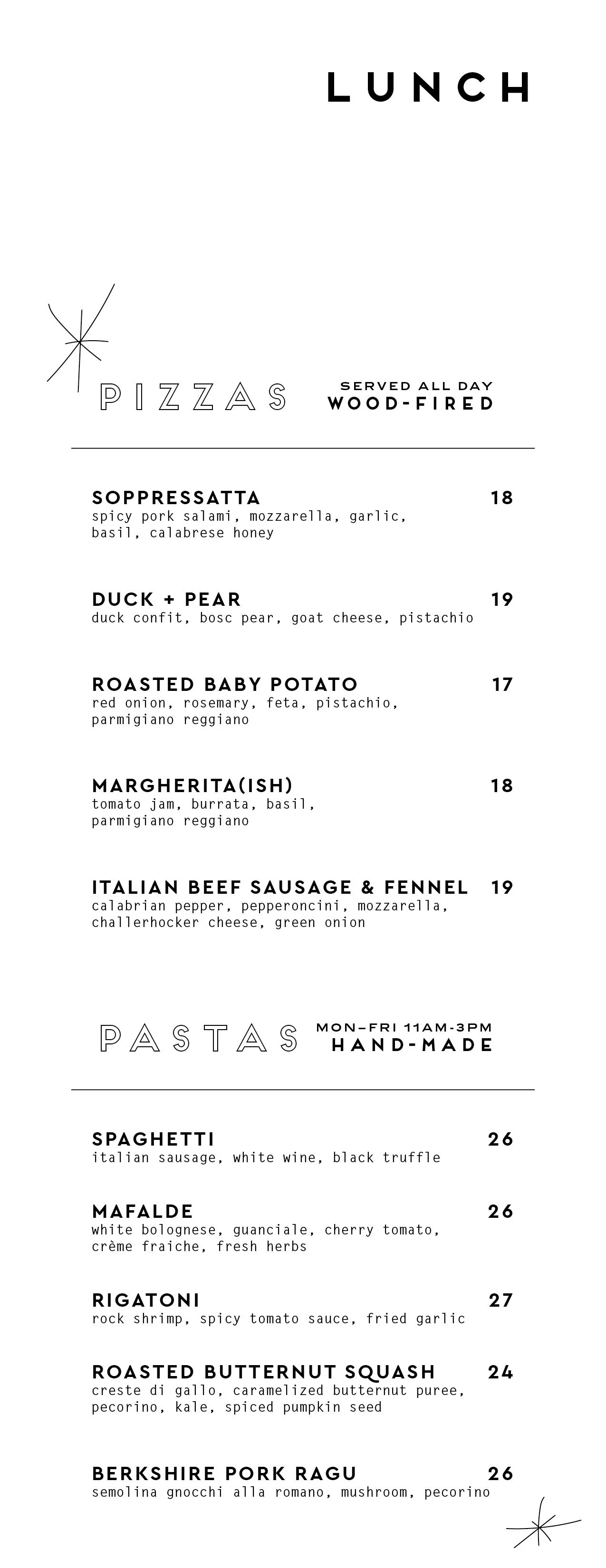 Menu — Paradiso