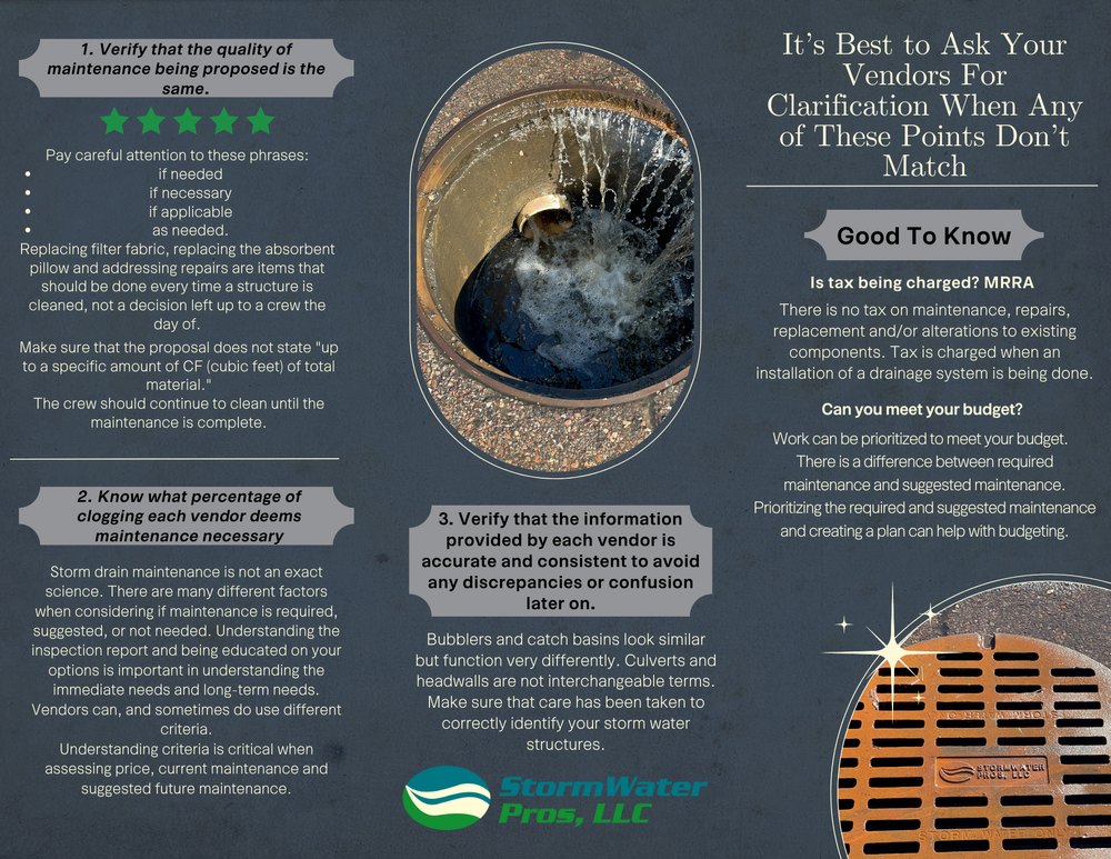 Comparing Proposals — StormWater Pros