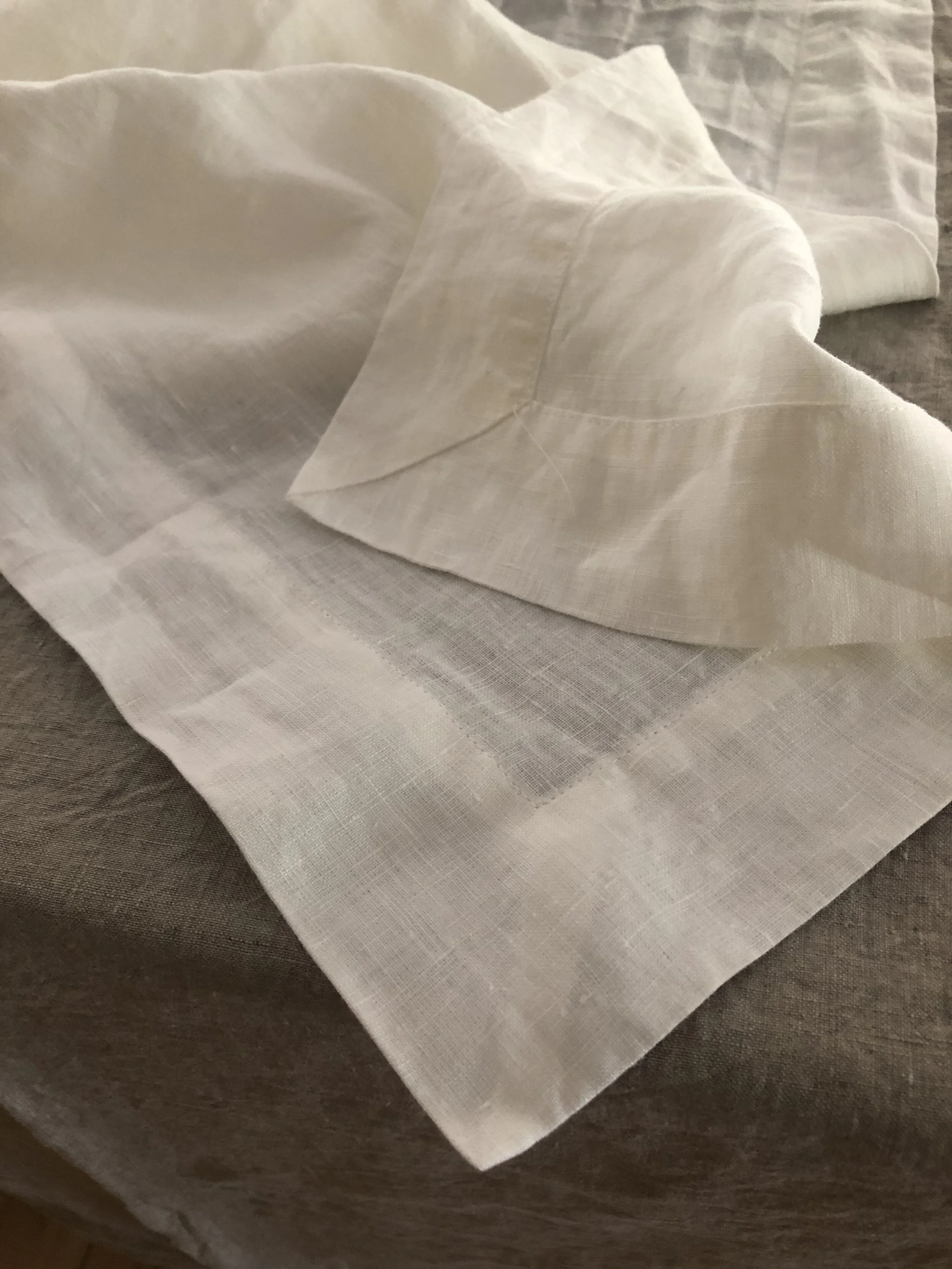 Linen Table Runner - Brie (white) — Vivienne Cate