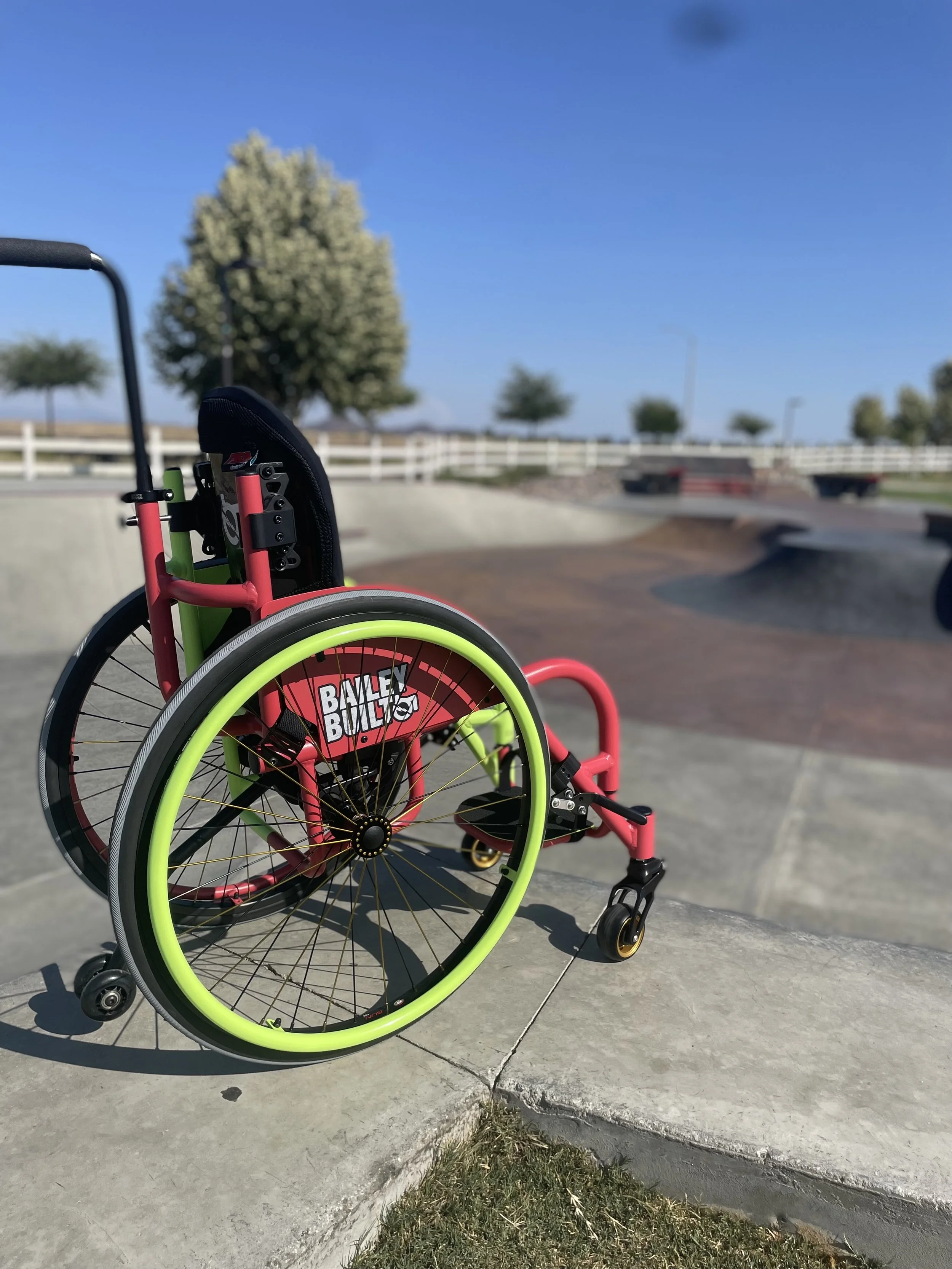 Bailey Built Wheelchair, Lite weight custom built powerchairs