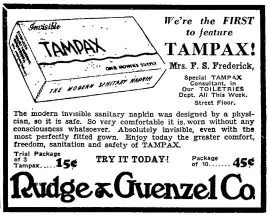 Tampons — Vagina Museum