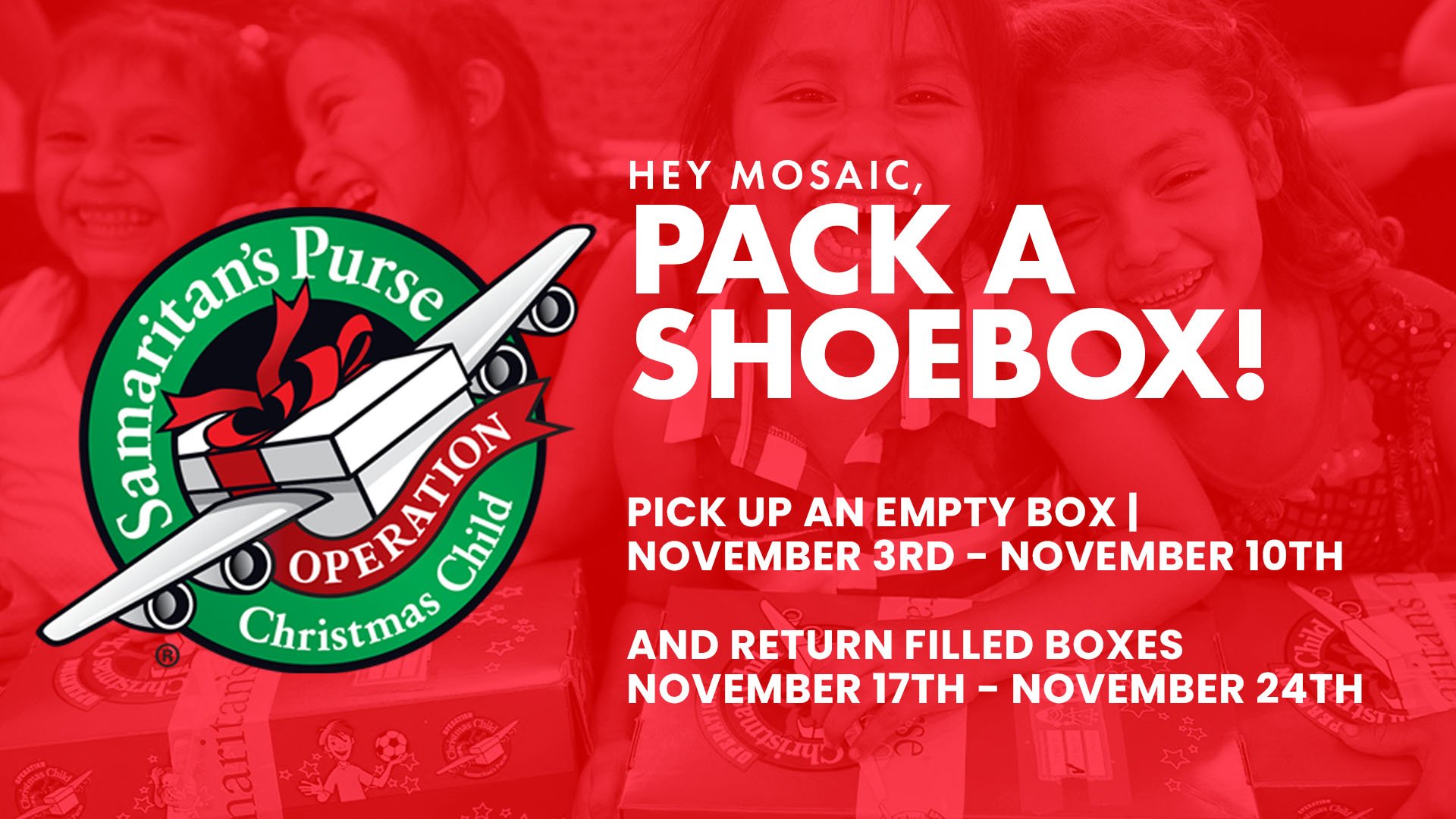 Operation Christmas Child Poster Operation Christmas Child Samaritan's