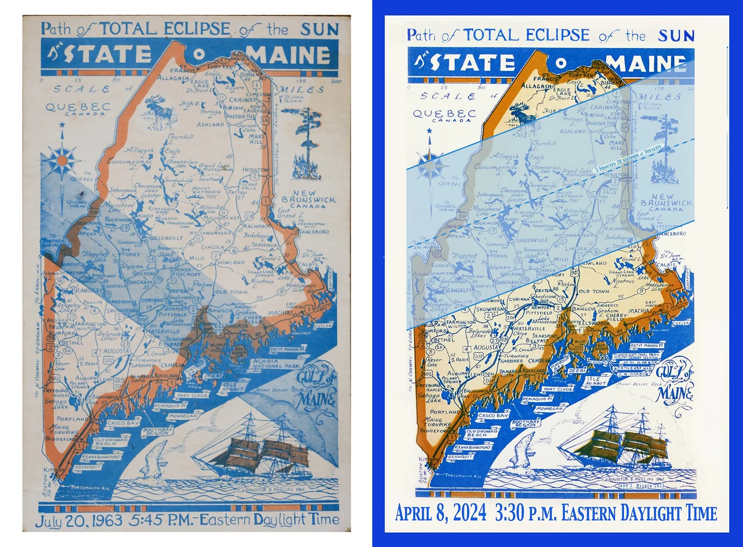 #9 - Mapping Maine’s Total Solar Eclipses-60 years apart — Sandbox Atlas