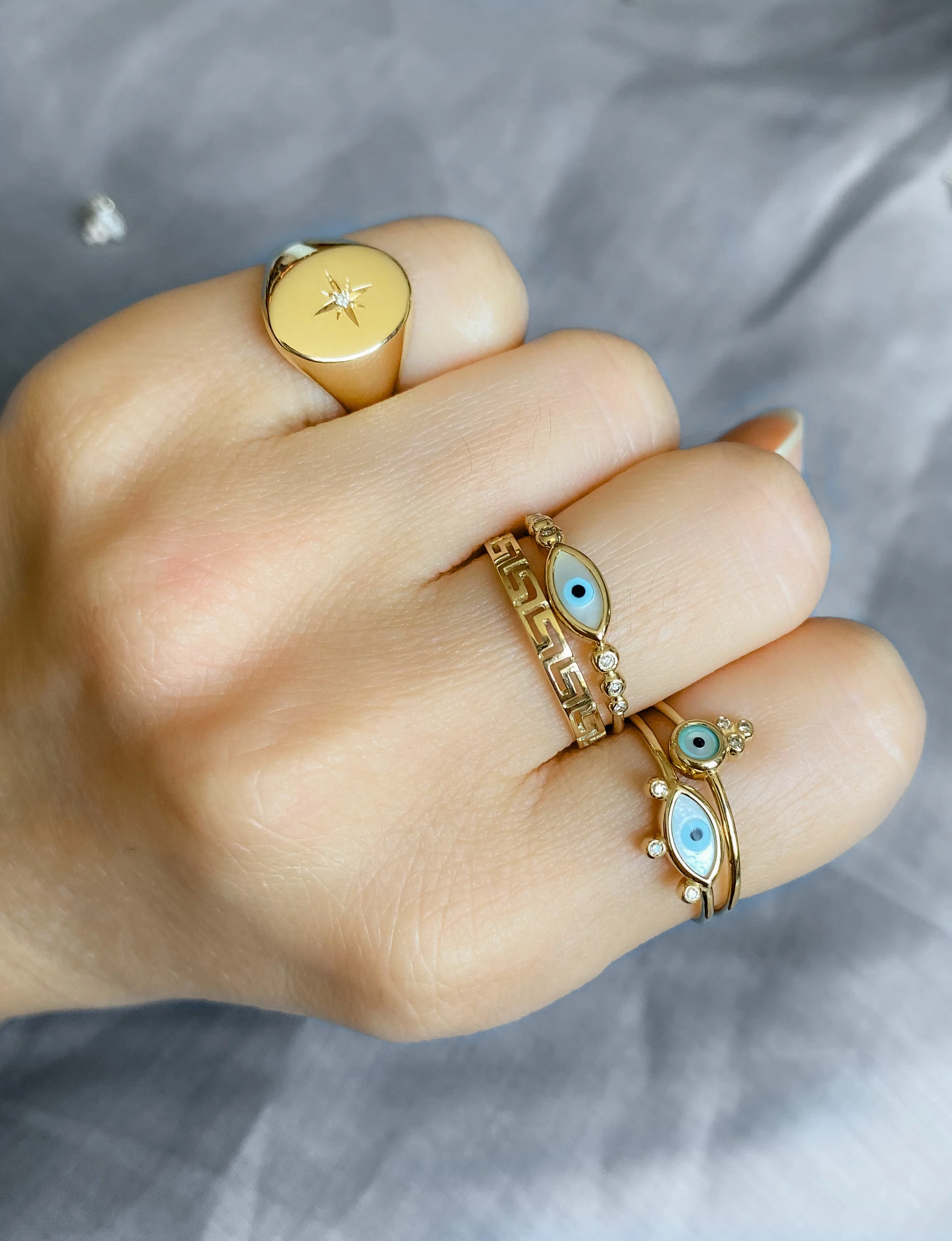 Marianthi's Meandros Ring — Hellenic Aesthetic