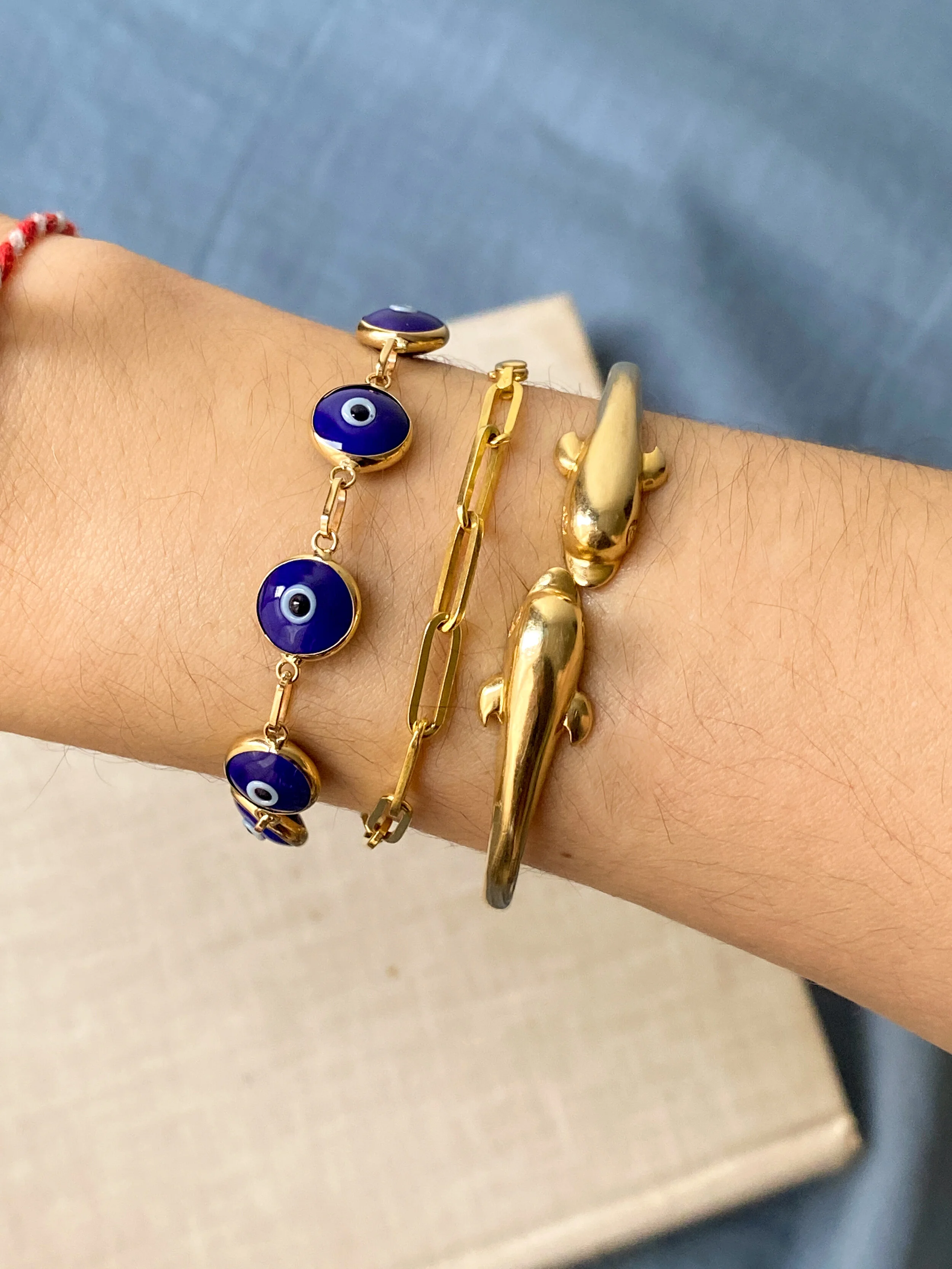 Thalia Evil Eye Bracelet - Two Colors — Hellenic Aesthetic