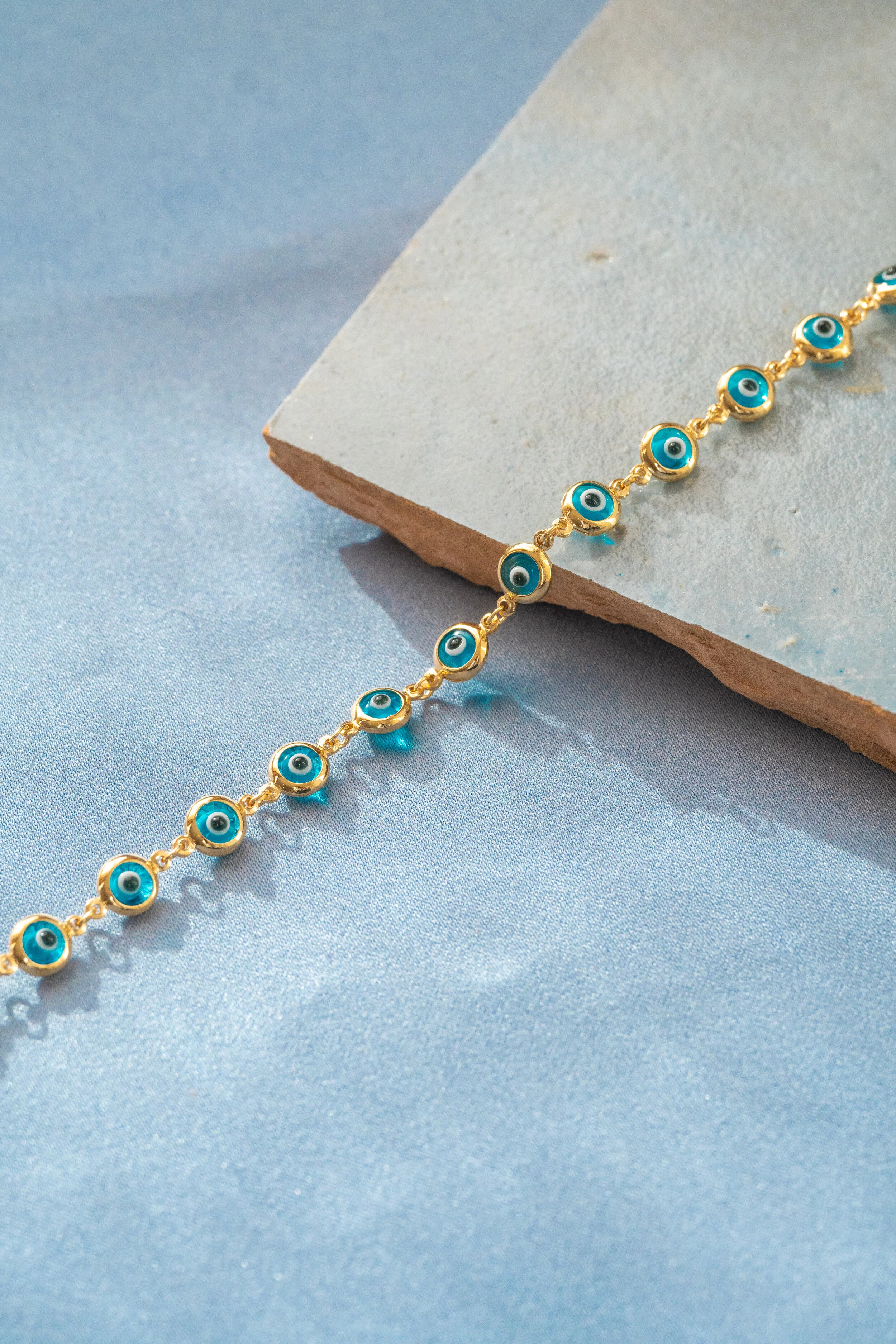 Thalia Evil Eye Bracelet - Two Colors — Hellenic Aesthetic