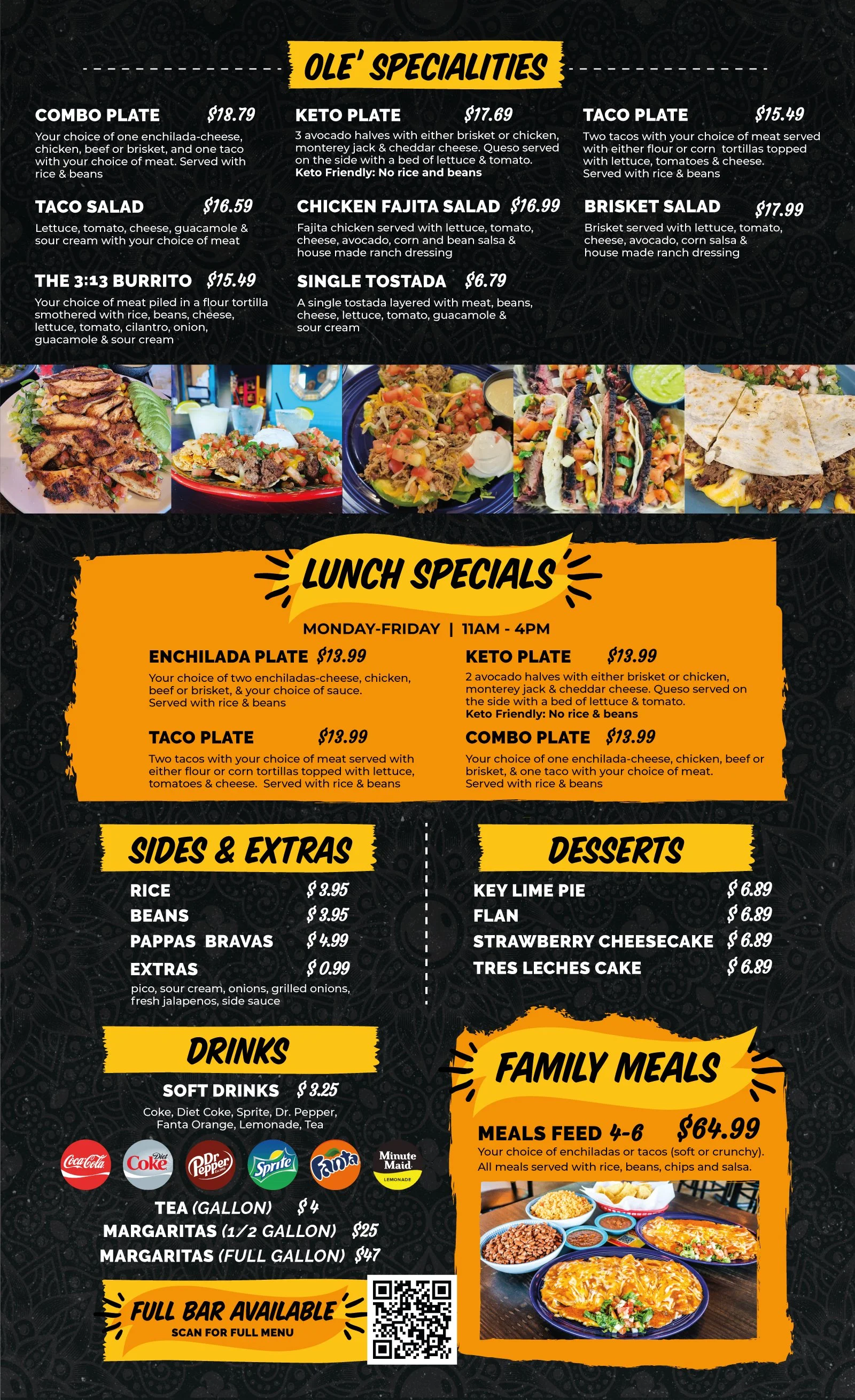 Menu — Enchiladas Ole'