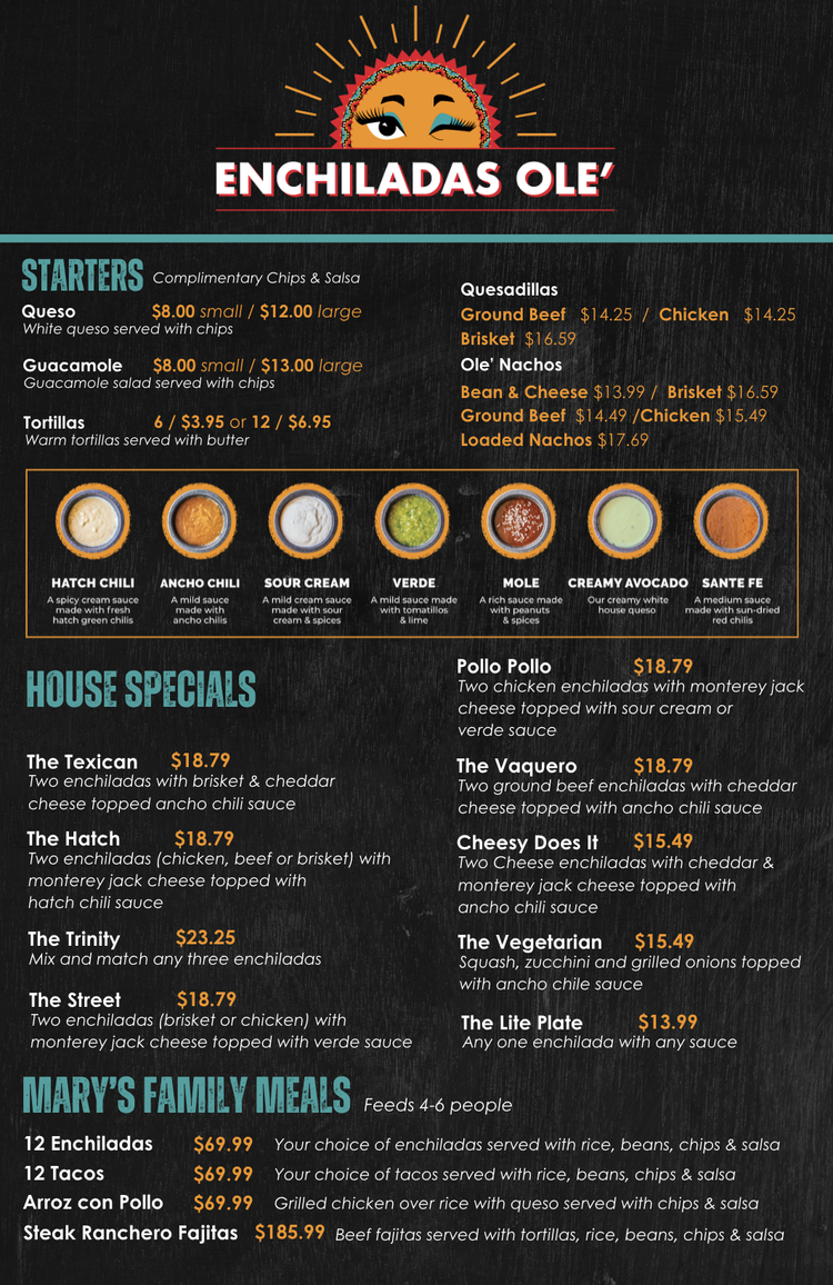 Menu — Enchiladas Ole'