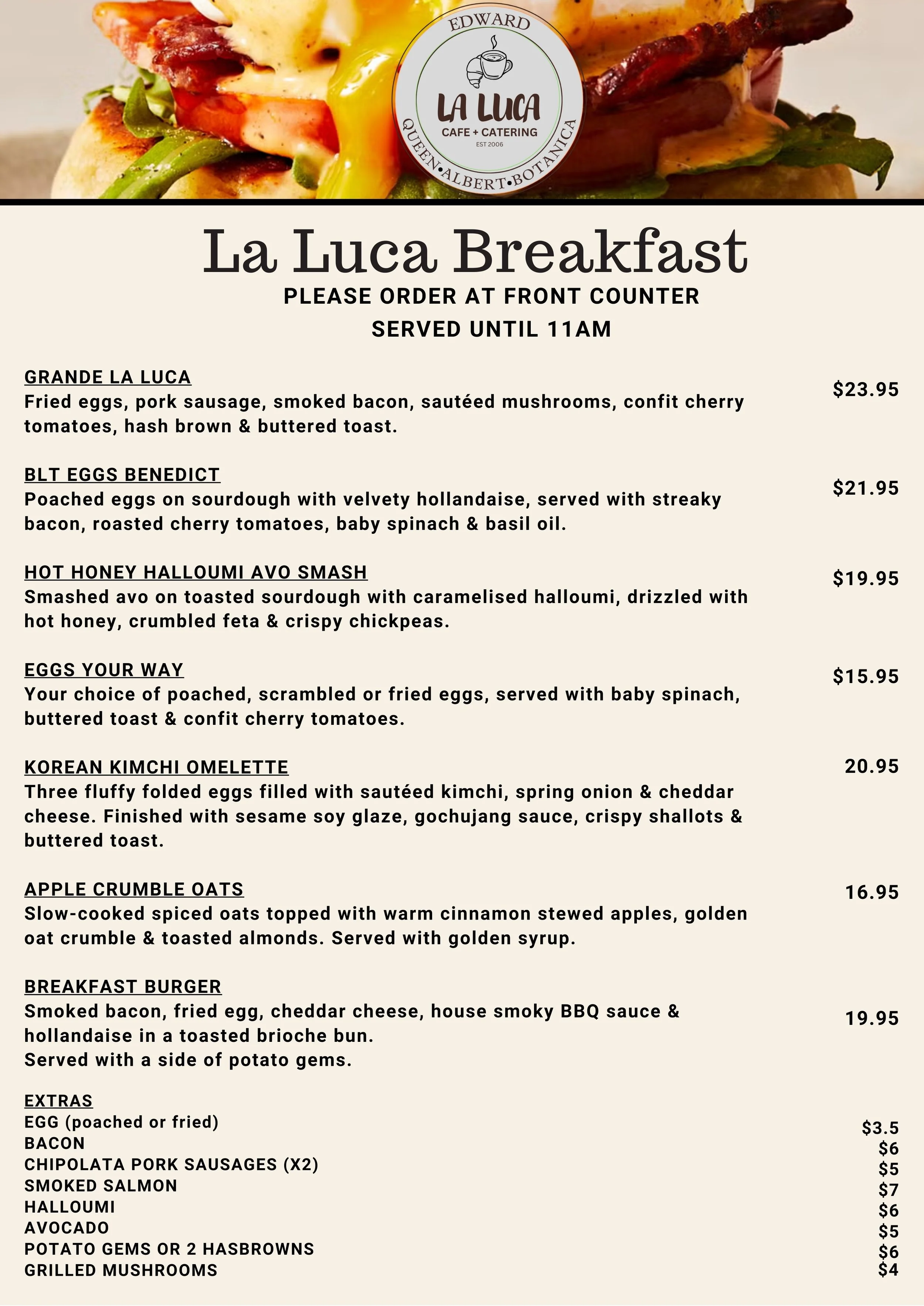 Breakfast — LA LUCA CUCINA