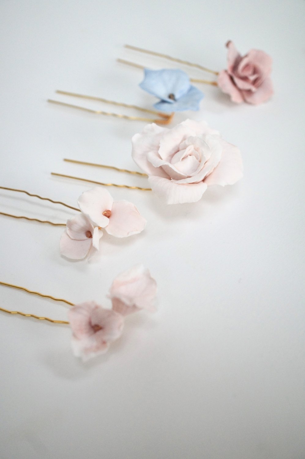 Floral wedding hair accessories - Ornamental hair pins | Ophelia Ren ...