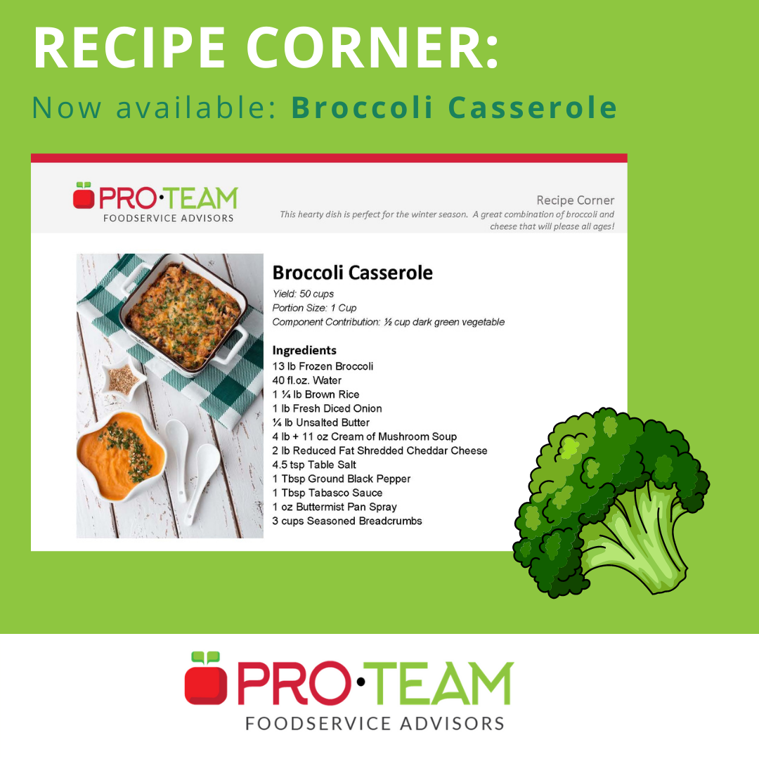 School meal pattern posters, industry webinars, and more — ProTeam ...