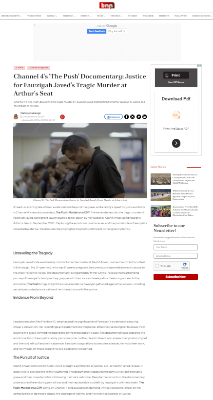 The Push: Murder on the Cliff — FILMS THAT MAKE A DIFFERENCE