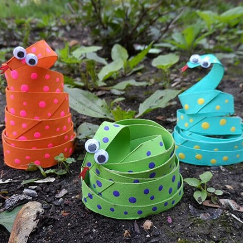 Cardboard Tube Coiled Snakes — Munchkin Fun At Home
