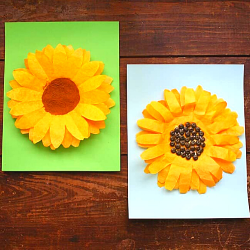 Coffee Filter Sunflowers — Munchkin Fun At Home