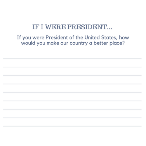 Presidential Writing Prompt — Munchkin Fun At Home