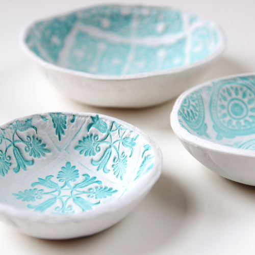 Stamped Clay Bowl — Munchkin Fun At Home