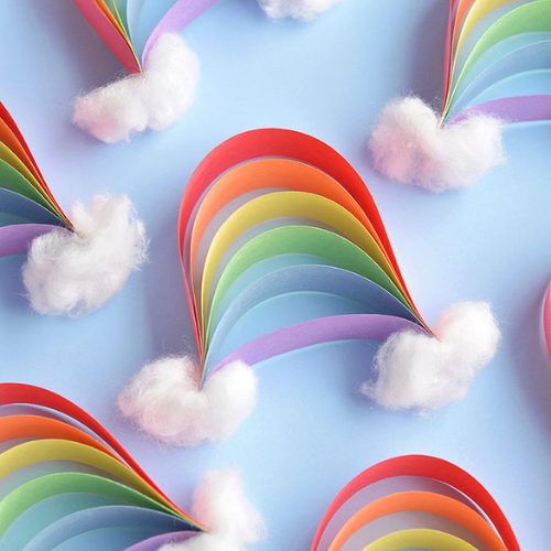 Paper Strip Rainbows — Munchkin Fun At Home