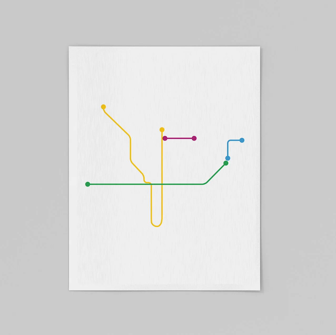 Mug Line art map illustration inspired by Toronto's TTC subway and ...