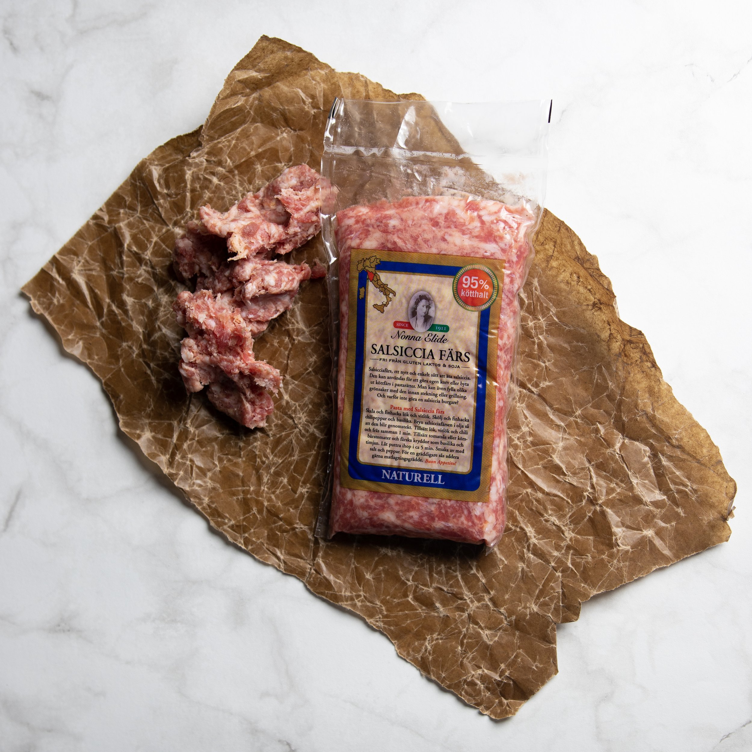 Salsicciafärs Naturell — Nonna elide