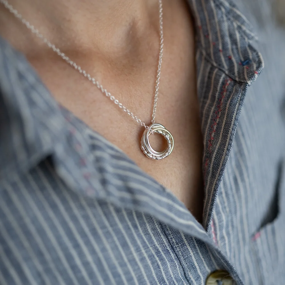40th Gold and Silver Birthday Necklace — Elizabeth Designs