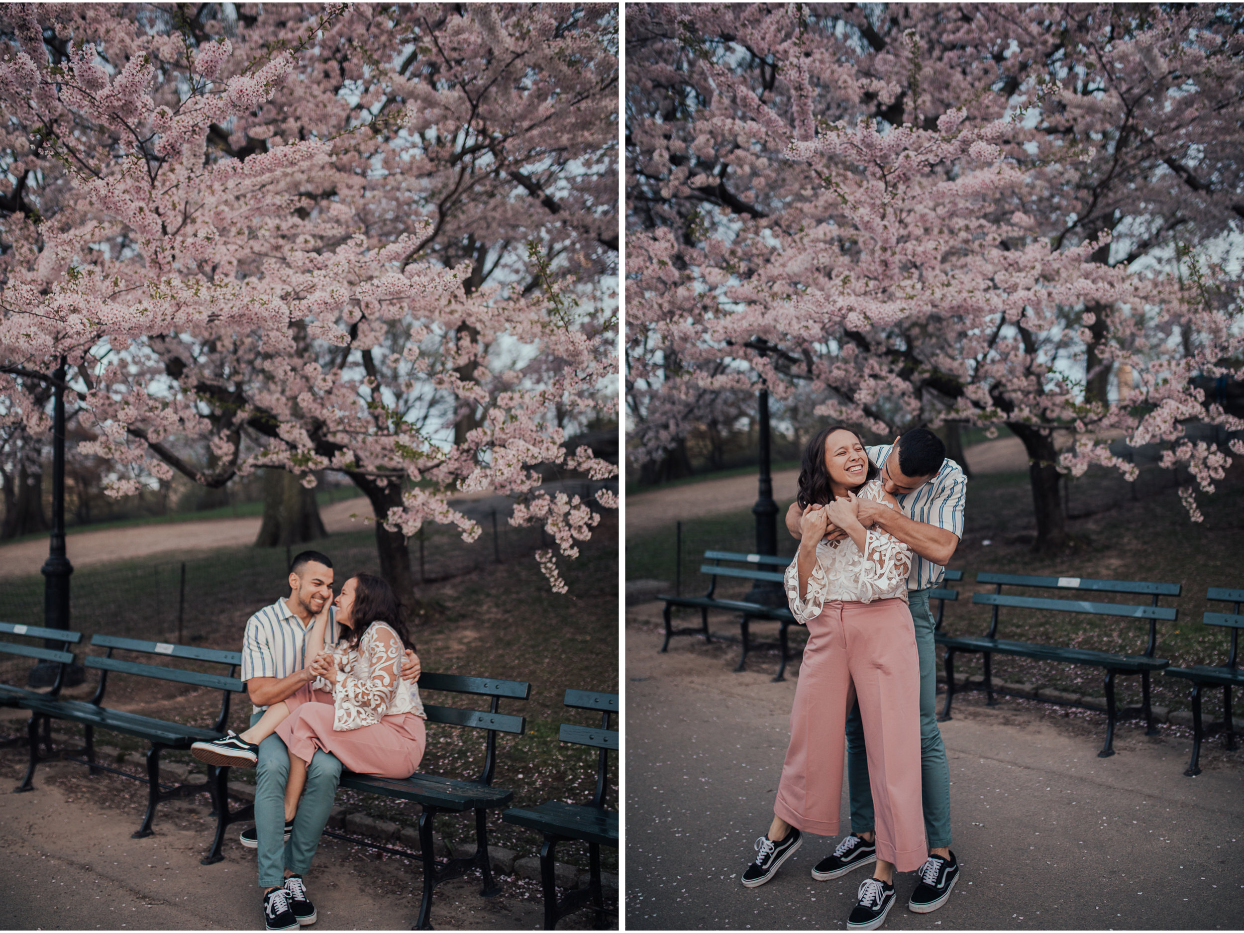 central park cherry blossoms | monica + gabe — Jessica Whitaker