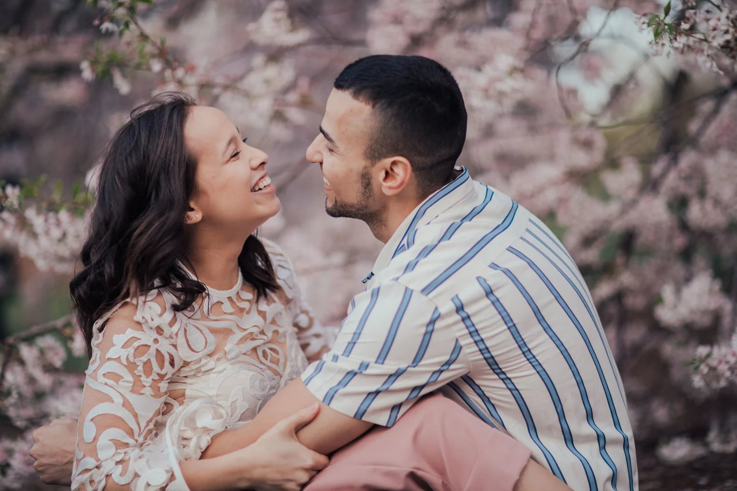 central park cherry blossoms | monica + gabe — Jessica Whitaker