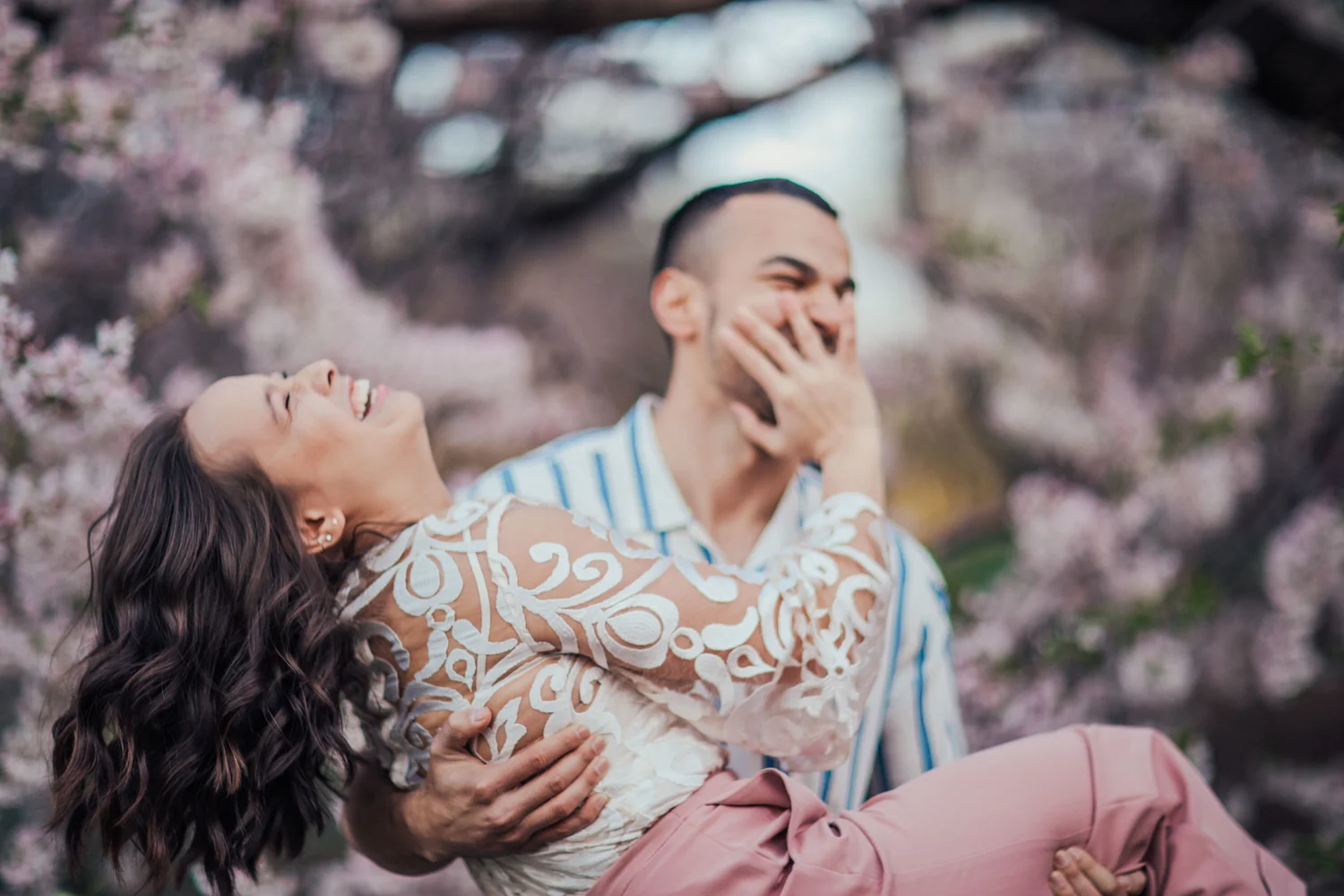central park cherry blossoms | monica + gabe — Jessica Whitaker