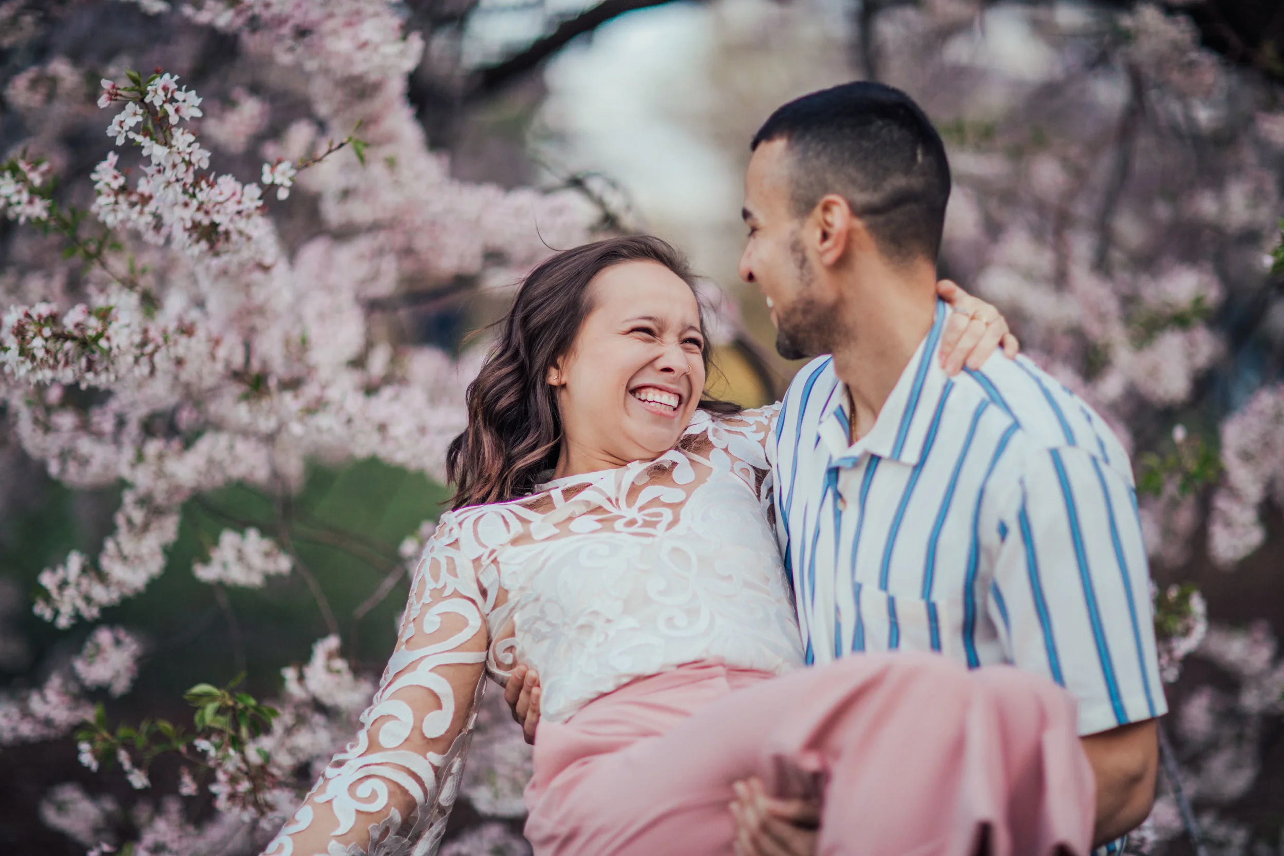 central park cherry blossoms | monica + gabe — Jessica Whitaker