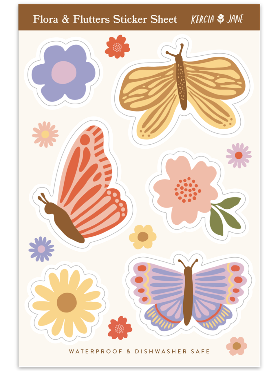 Floral Sticker Sheet — Kercia Jane Design