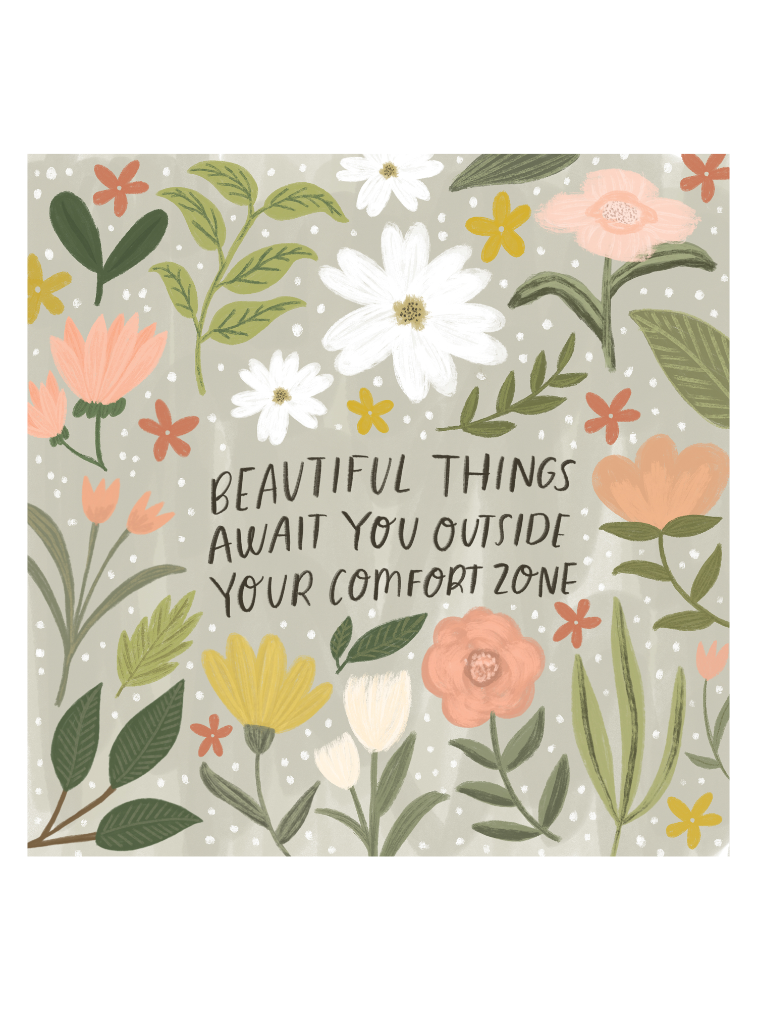 Golden Blooms Art Print — Kercia Jane Design