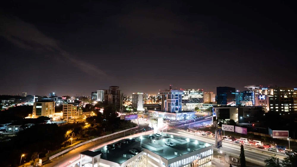 Ghana City At Night