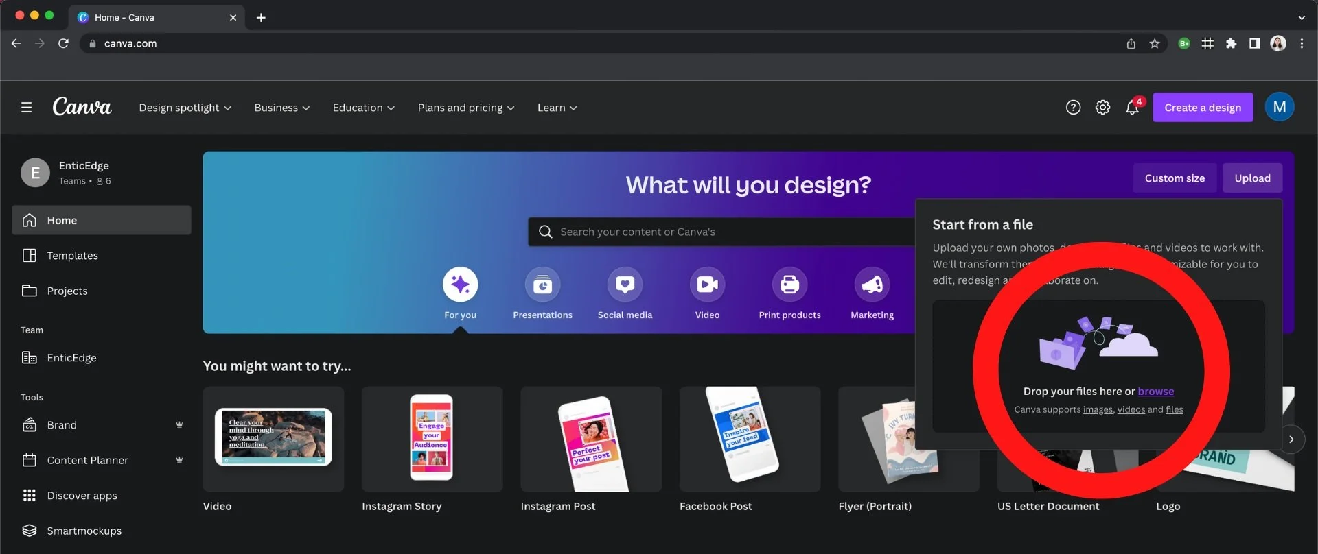 How to upload your brand assets to Canva: Uploading SVG and AI files to ...