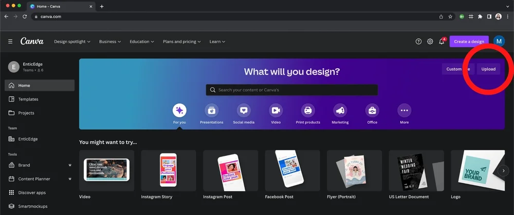How to upload your brand assets to Canva: Uploading SVG and AI files to ...