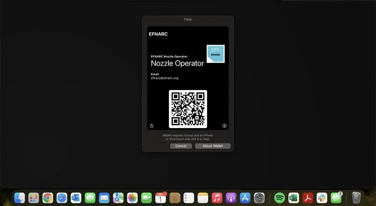 EFNARC phone wallet certificate — EFNARC