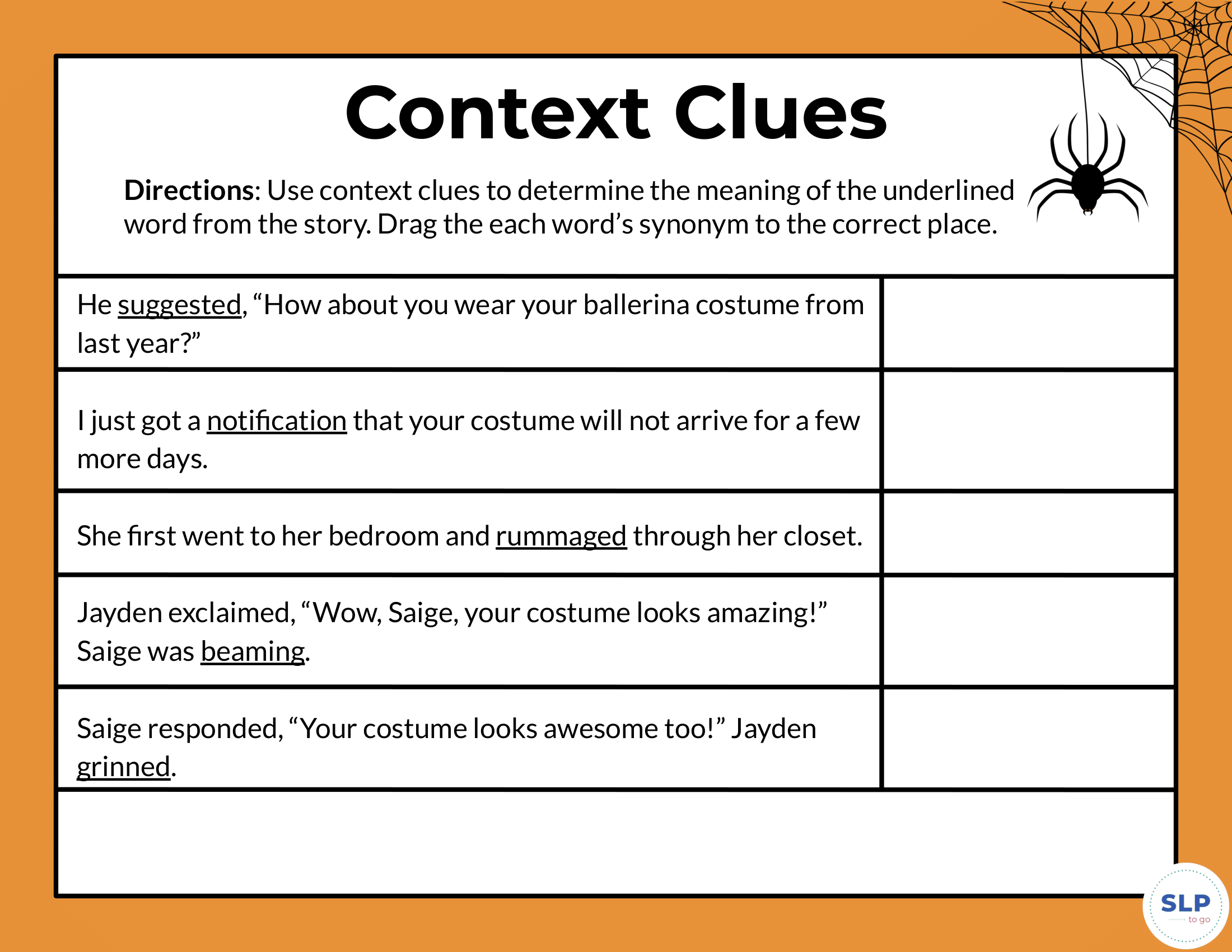 Halloween and Fall Speech Therapy Ideas — SLP to go