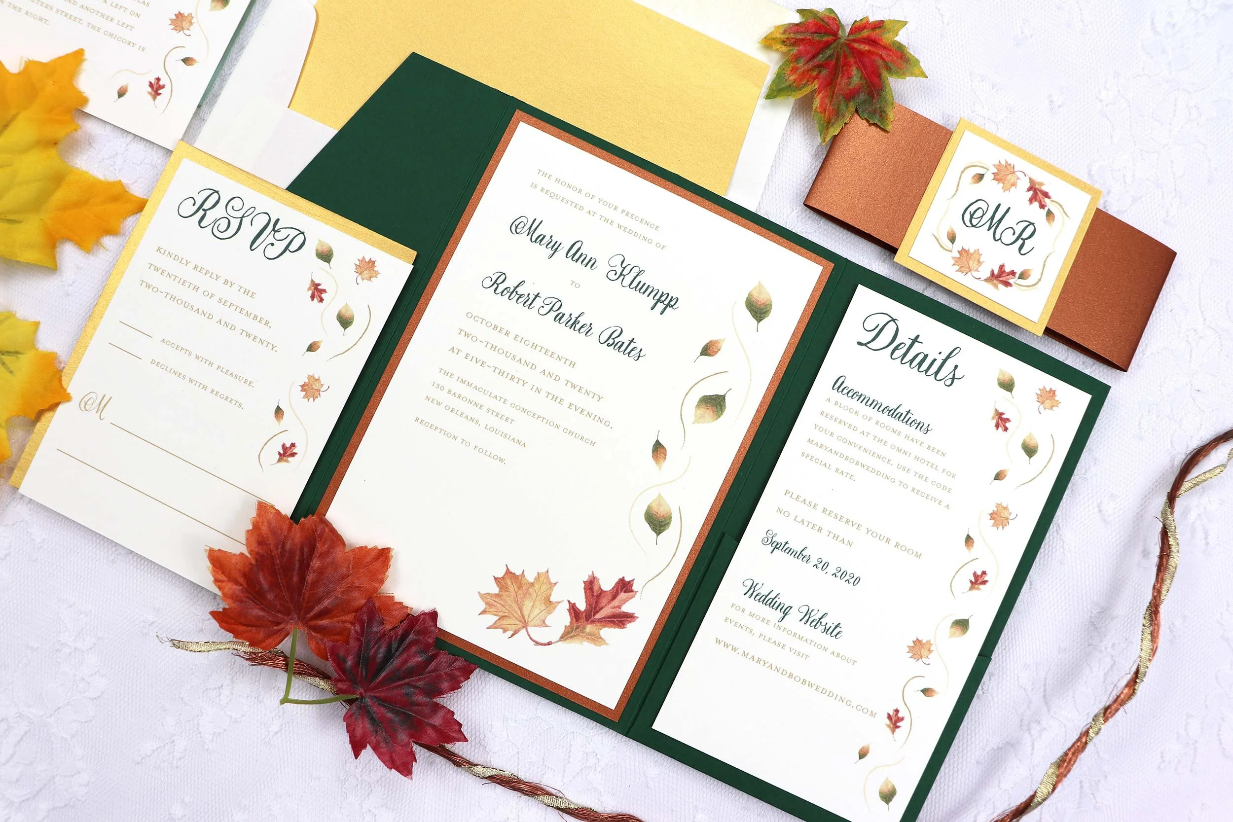 Unique Fall Wedding Invitations