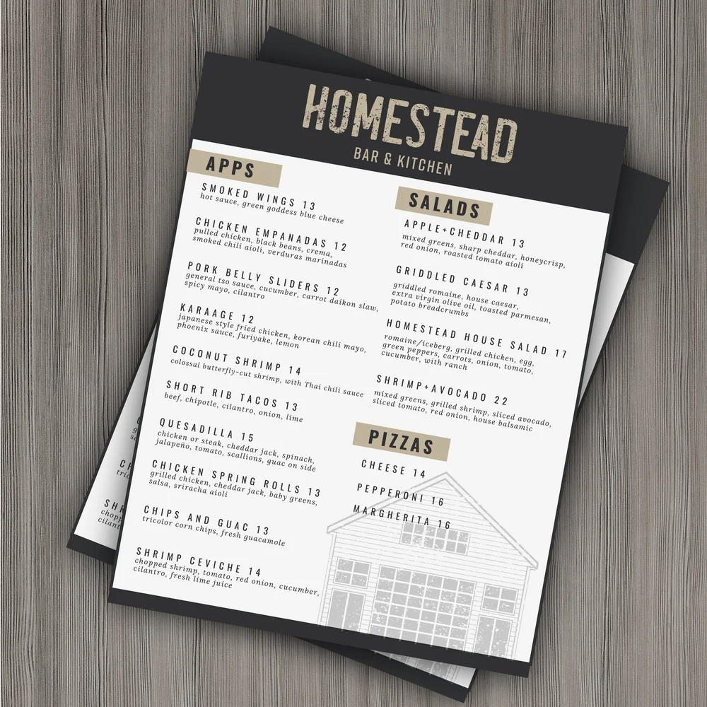 Homestead Bar & Kitchen Branding — Pfeifer Design