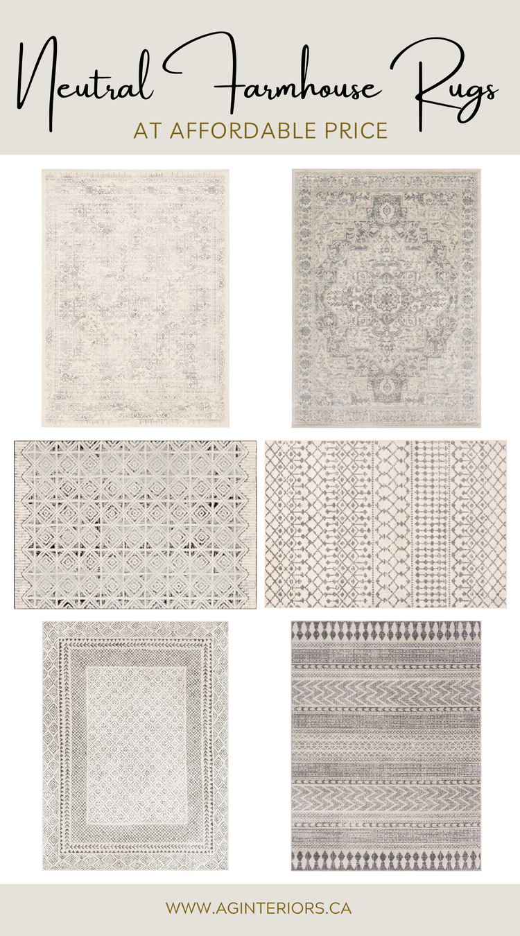 Neutral Farmhouse Rugs — AG Interiors | Interior Design Virtual ...