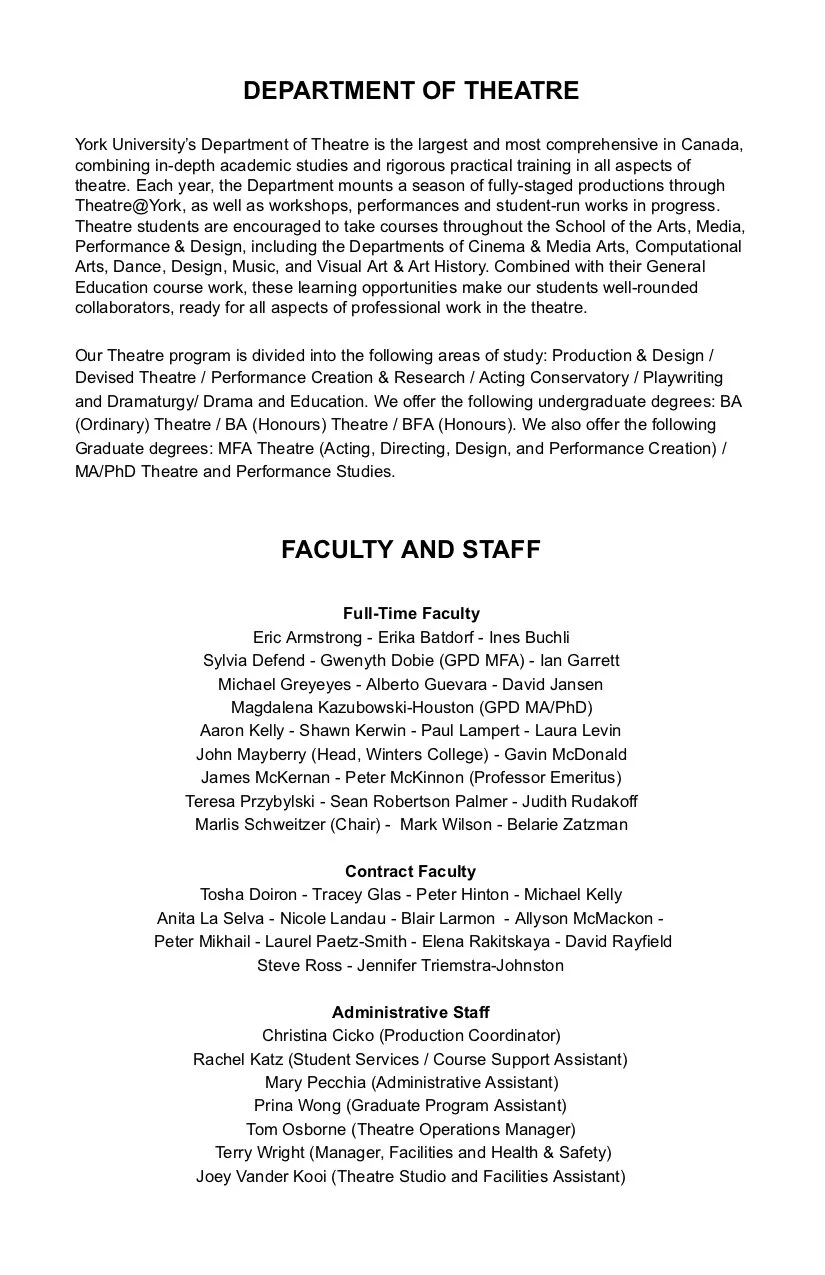 Theatre@York! — The Social Distancing Festival