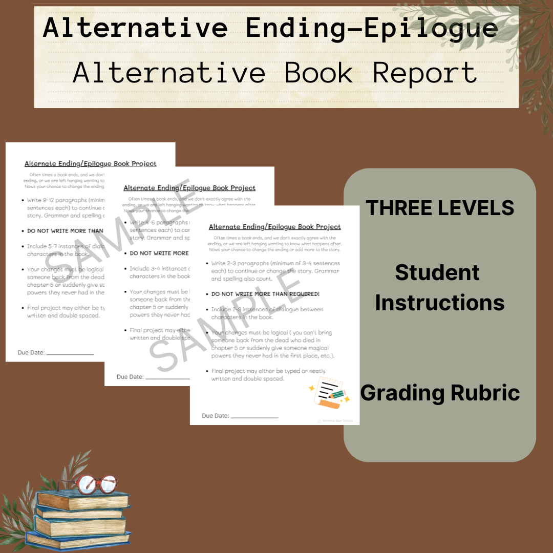 Alternative Book Reports — Momma Bear School