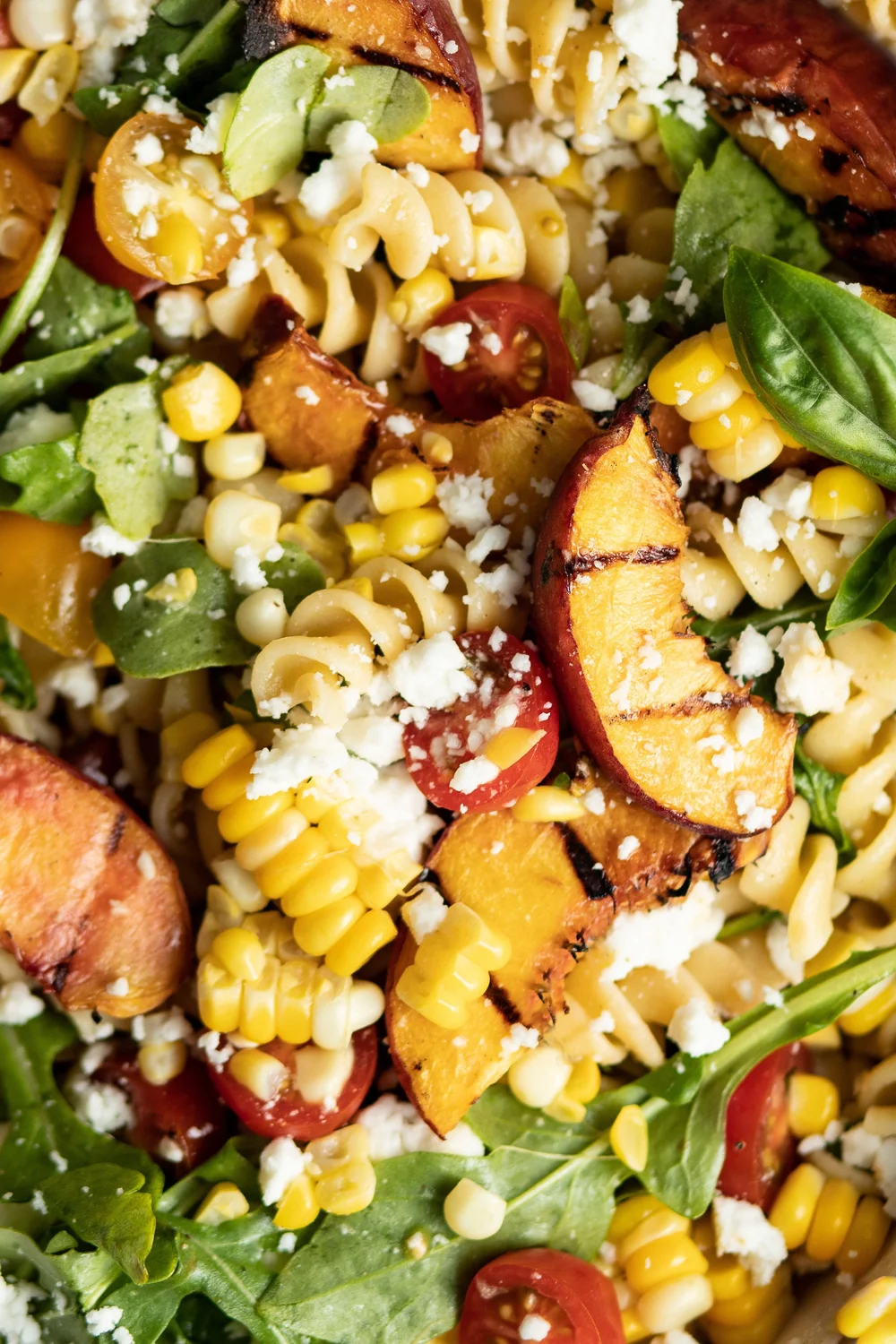 Peach Pasta Salad — a little salt