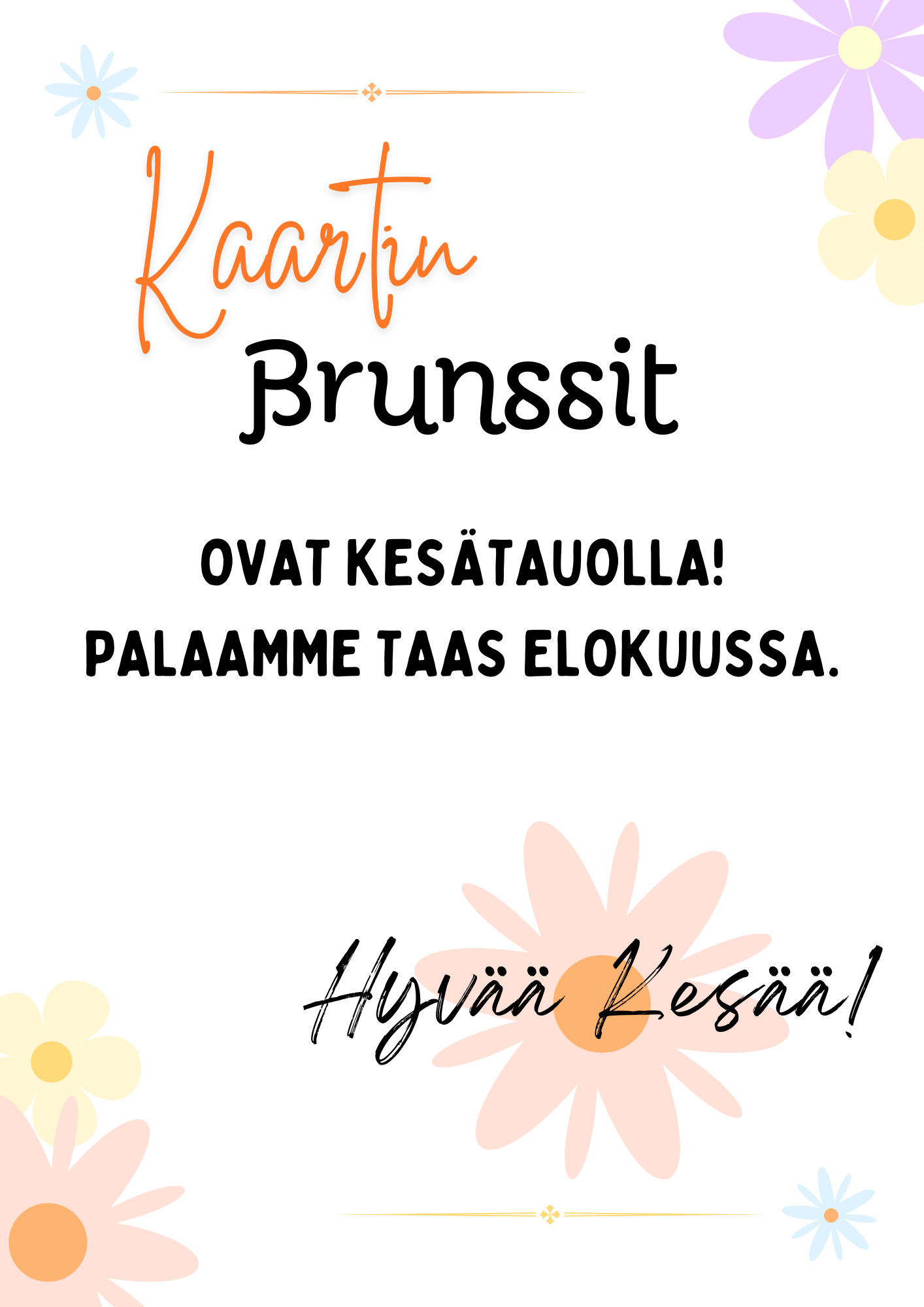 Brunssi Helsinki Töölö — Ravintola Kaarti
