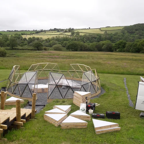 Debbies Dome - 5v 8m Diameter Geodesic Dome - Polycarbonate Glass ...